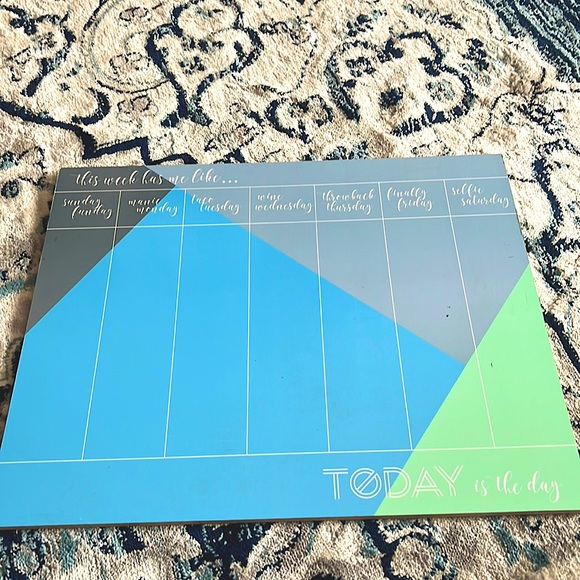 Wall Decor | Positive Whiteboard Calendar Of The Week | Poshmark